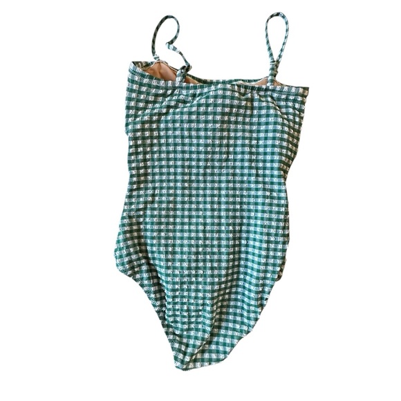 J. Crew | Swim | J Crew Ruched Bandeau Onepiece Swimsuit In Green ...